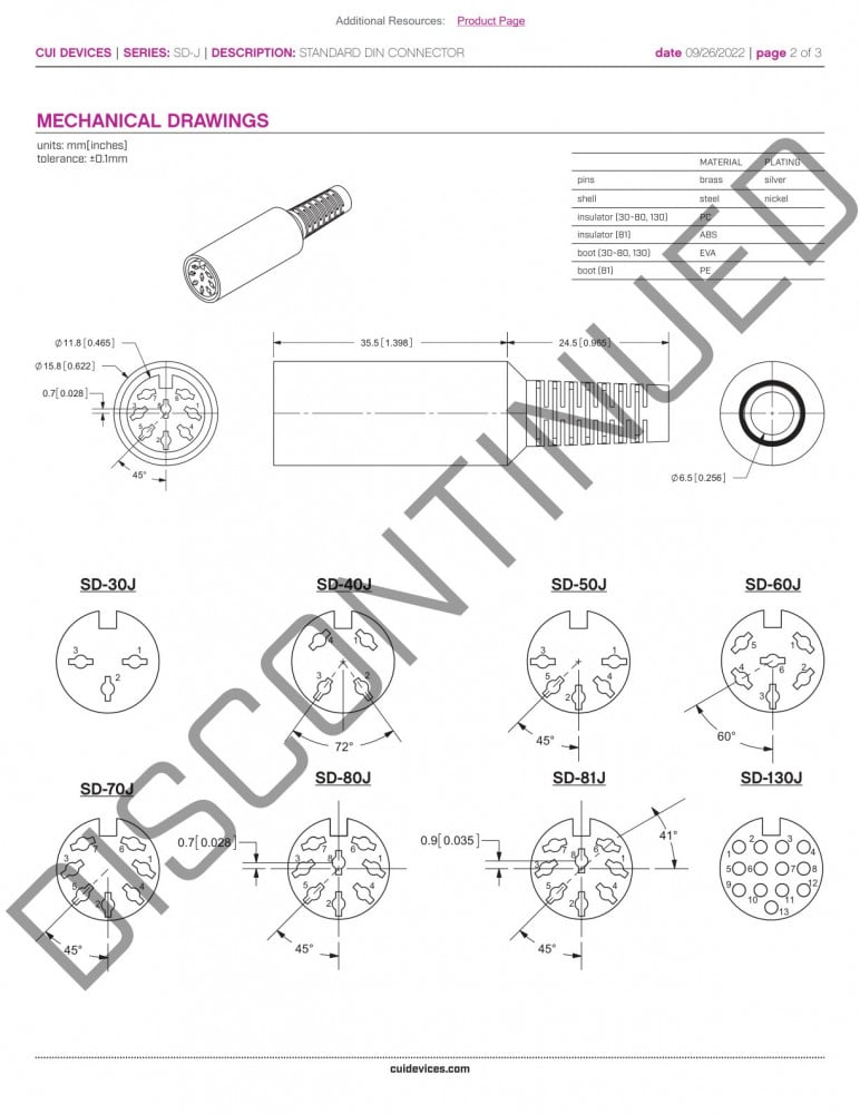 CUI SD-60J datasheet page 2