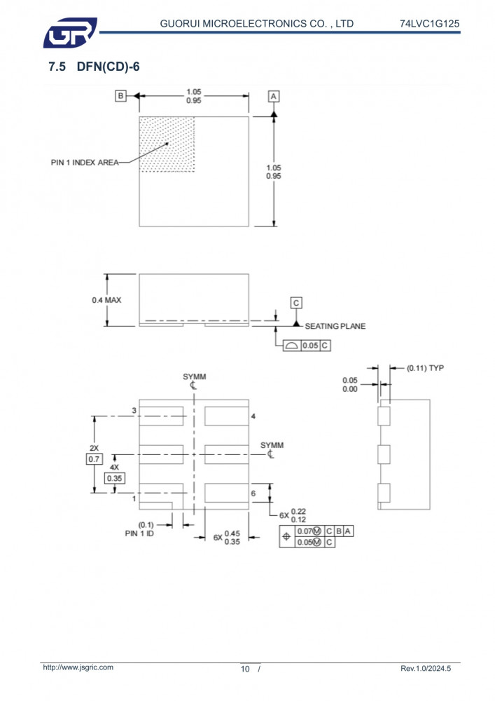 74LVC1G125 document page 10