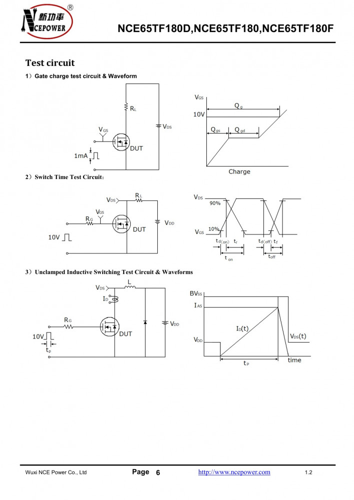 NCE65TF180D datasheet page 6