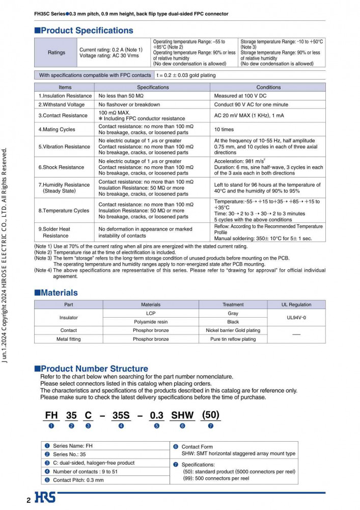 FH35C technical document page 2