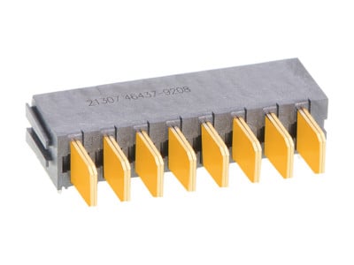 2.54mm, 5.50mm Pitch EXTreme Ten60Power Right-Angle Plug Assembly with Guide Pins, 2 DC Power Circuits, 15 Signal Circuits, 2 DC Power Circuits