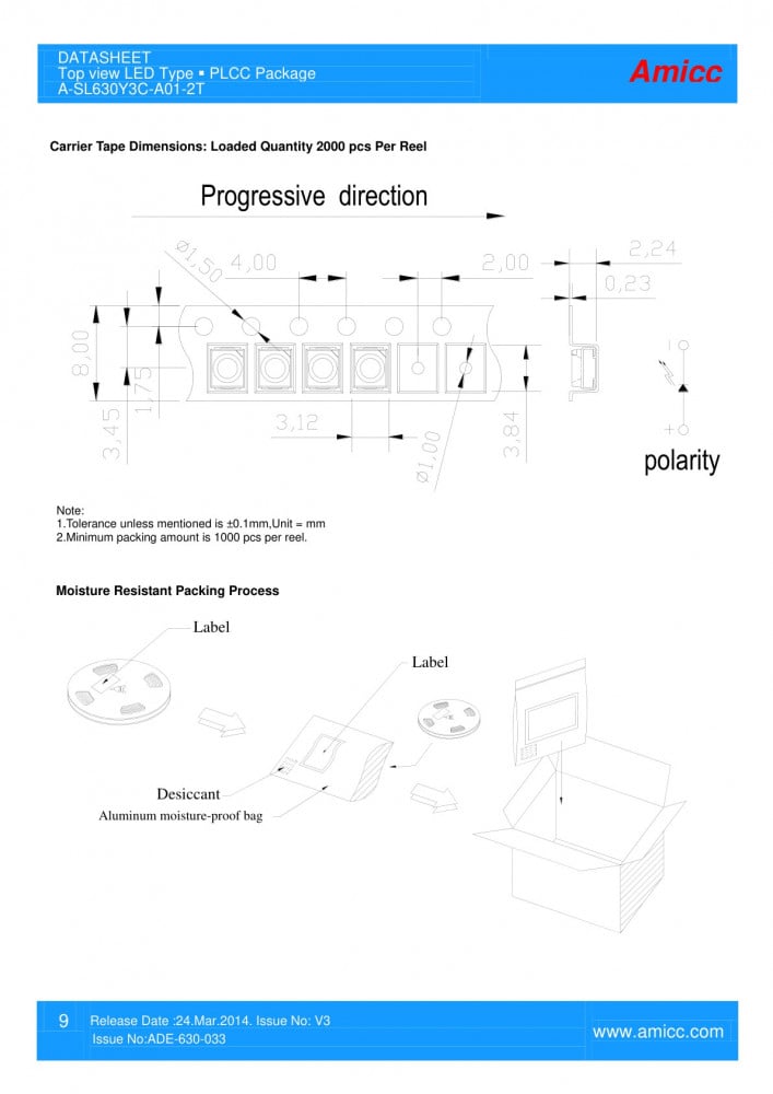 A-SL630Y3C-A01-2T datasheet page 9