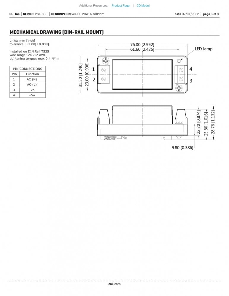 PSK-S6C-24 datasheet page 6