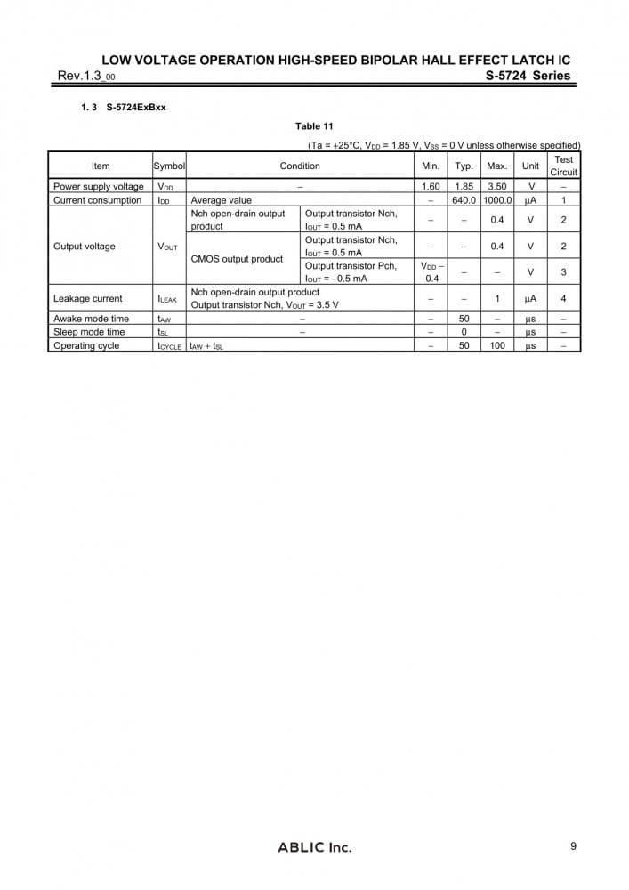 S-5724 datasheet page 9