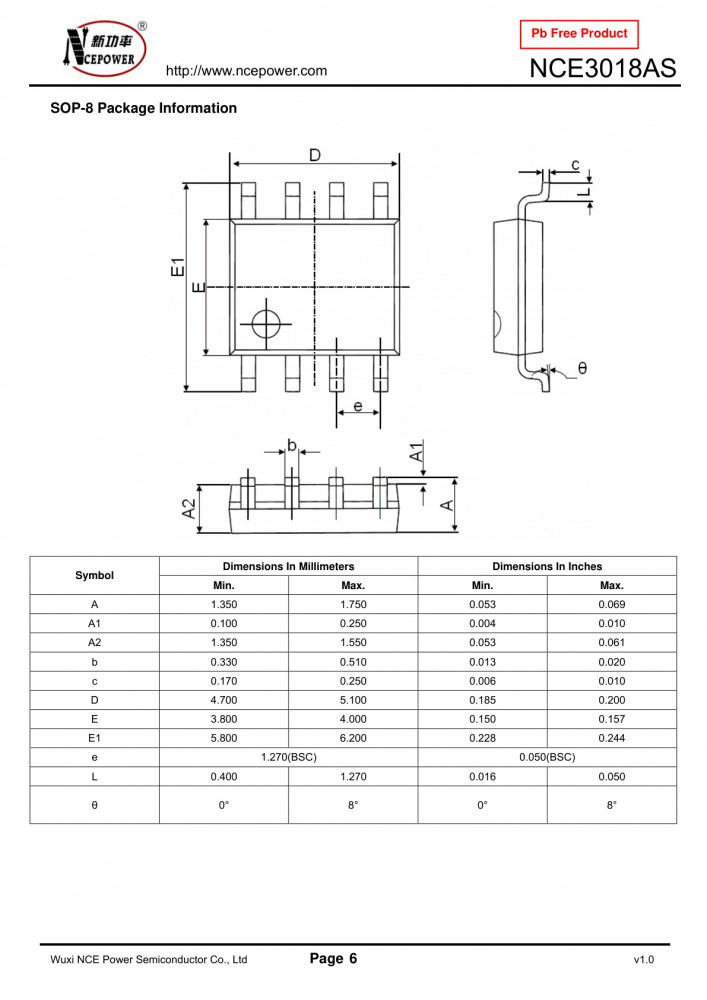 NCE3018AS datasheet page 6