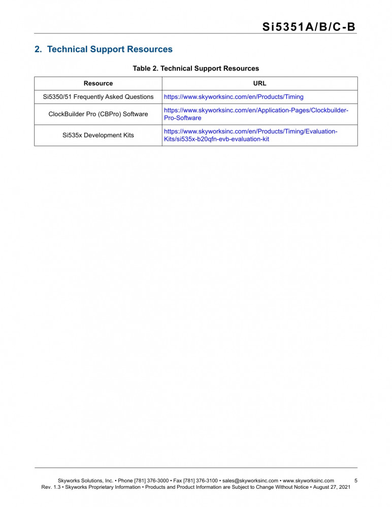 SI5351 datasheet page 5