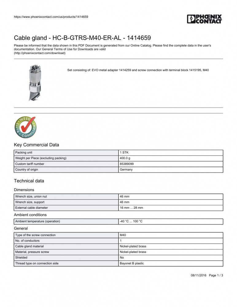 Phoenix Contact 1414659 product documentation image 1