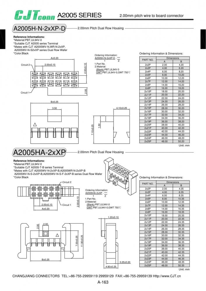 CJT A2005 series technical document page 6