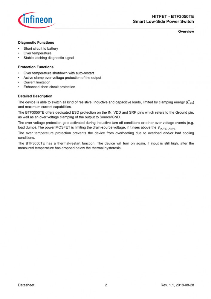 BTF3050TE datasheet page 2