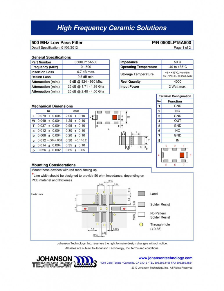 0500LP15A500E datasheet page 1