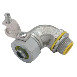 1/2 in. 90 Degree Liquidtight Connector, Insulated with Ground Lug for sale