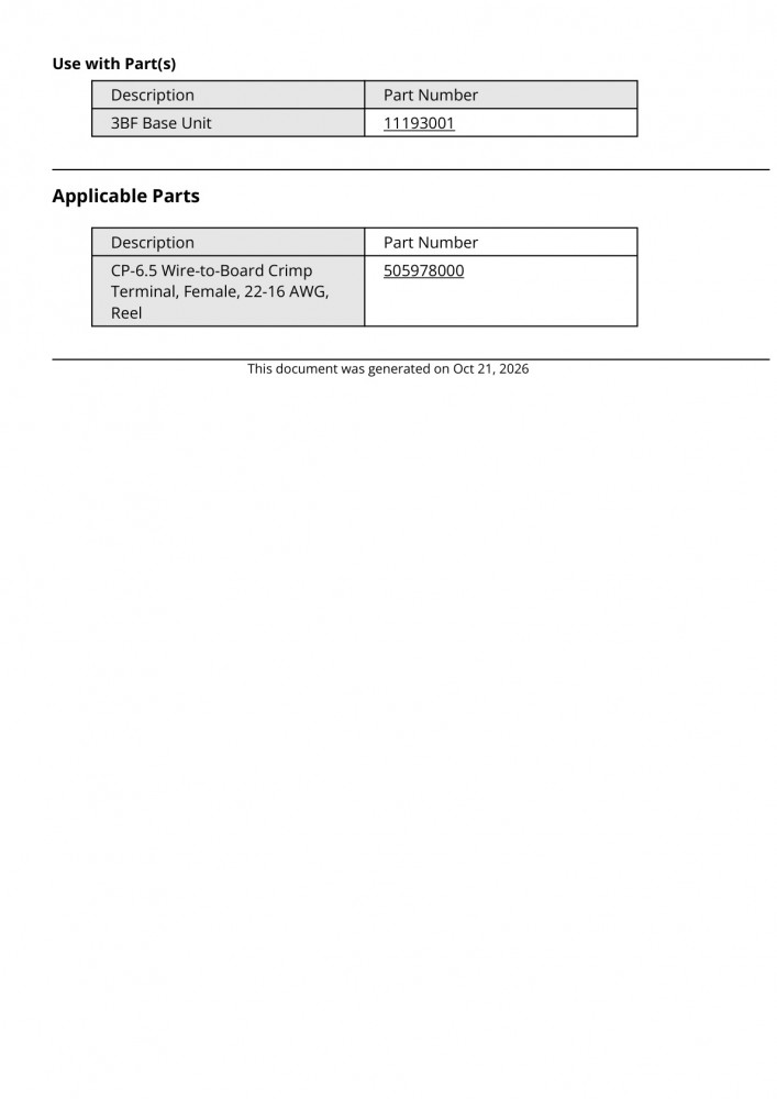 Technical document image 3 for Molex 639112200