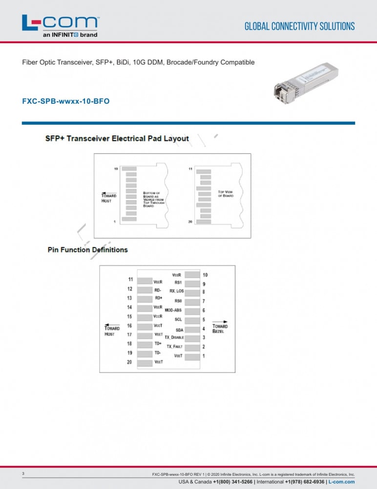FXC-SPB-4580-10-BFO datasheet page 3
