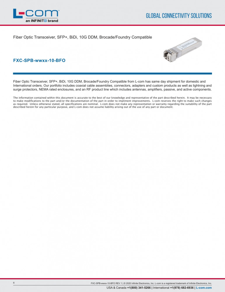 FXC-SPB-4580-10-BFO datasheet page 6