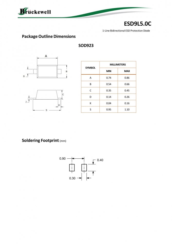 ESD9L5.0C datasheet page 3