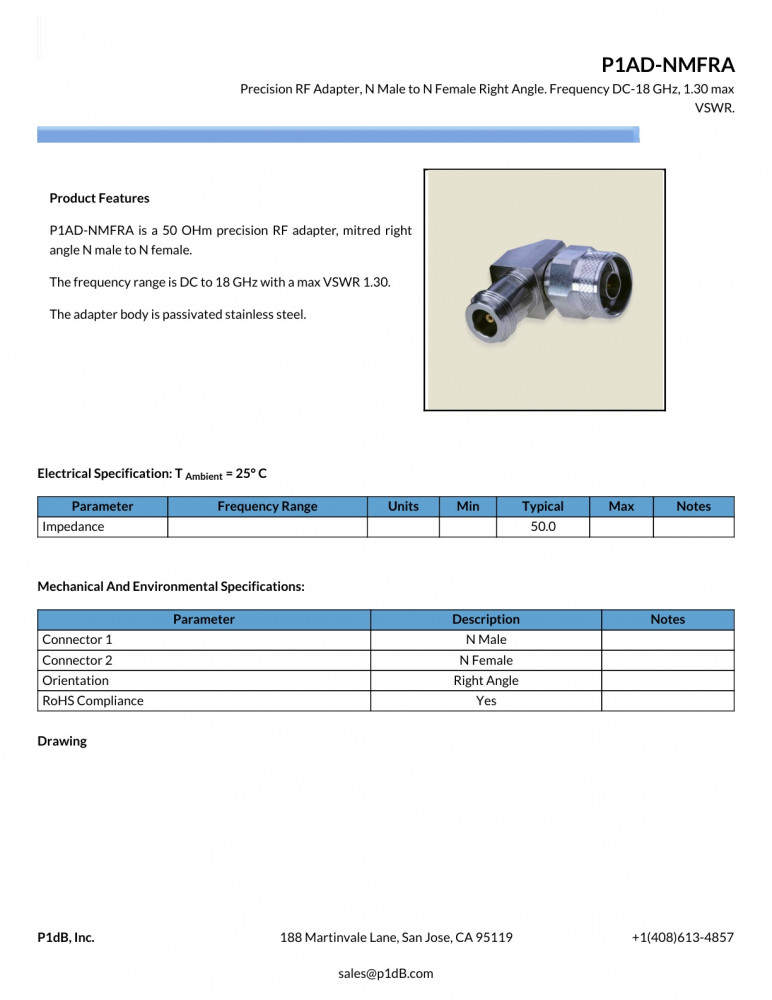 P1AD-NMFRA product documentation image 1