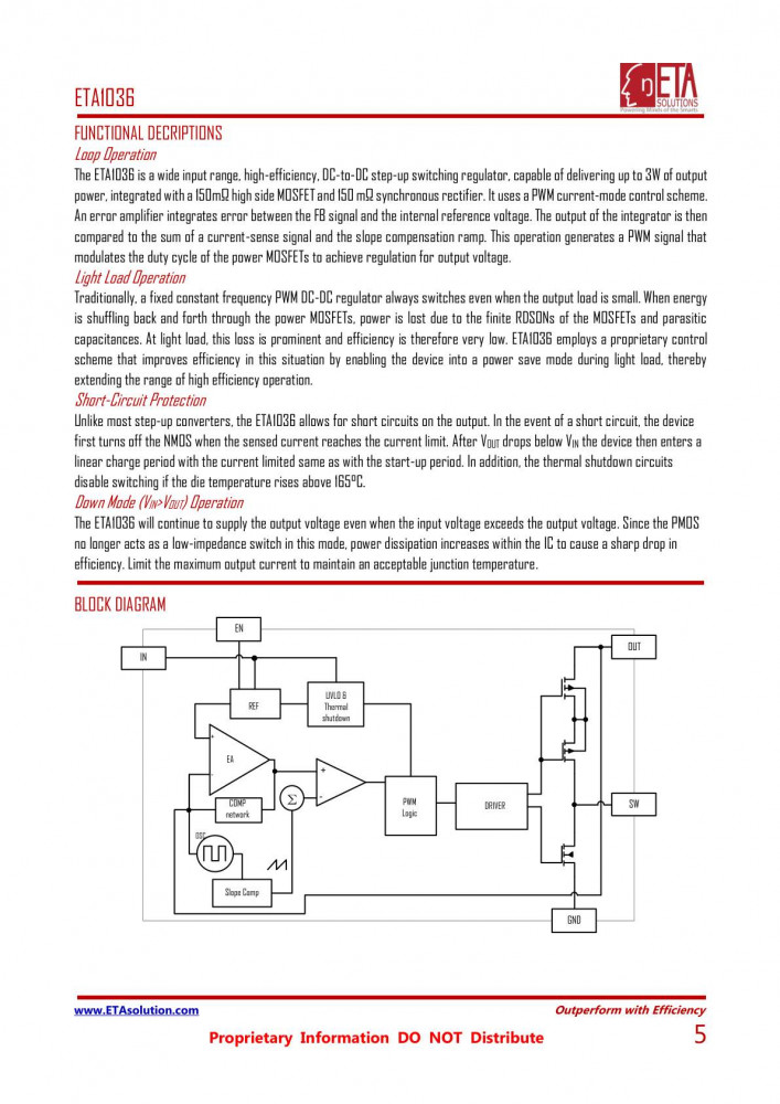 ETA1036 datasheet page 5