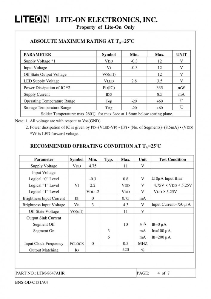 LTM-8647AHR datasheet page 5