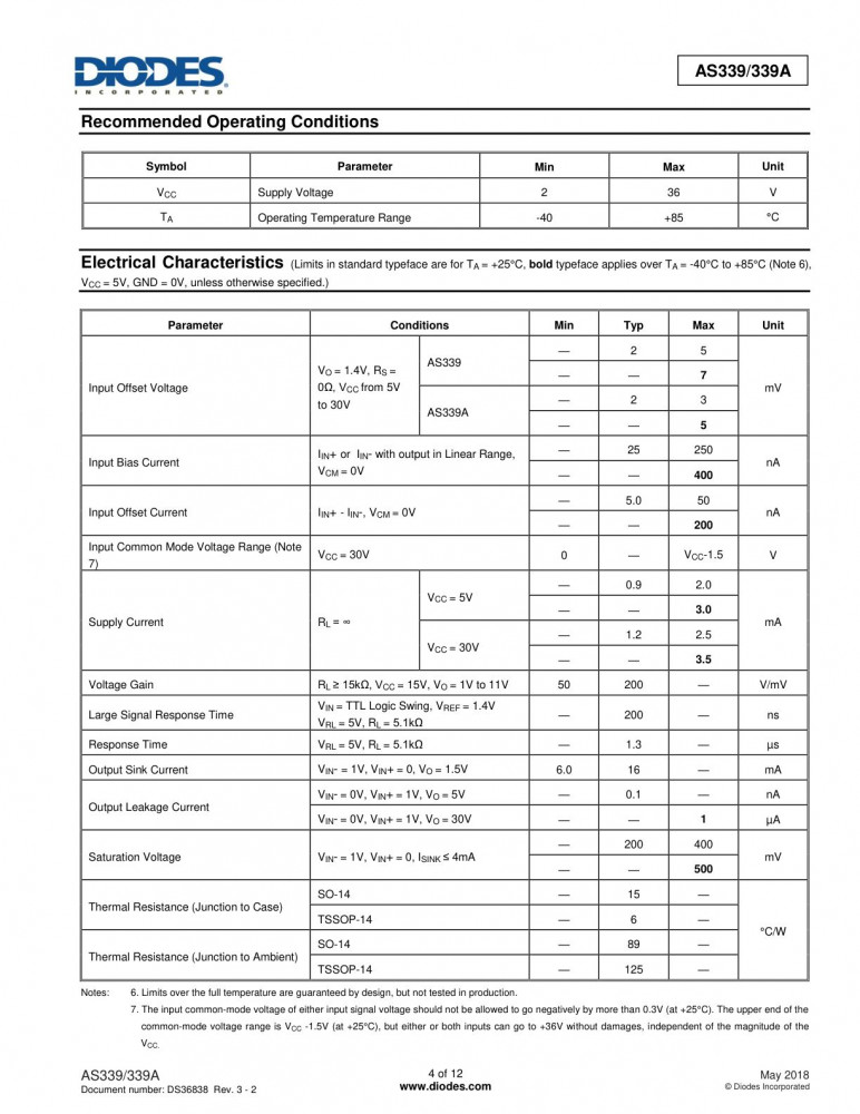 AS339 datasheet page 4