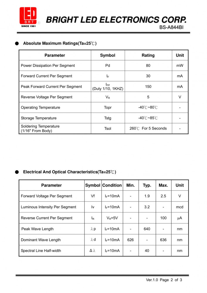 BS-A844BI technical document page 2