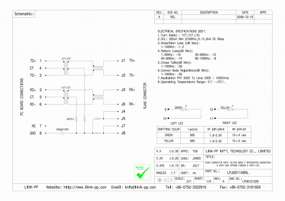 LPJ0011ABNL technical document page 1