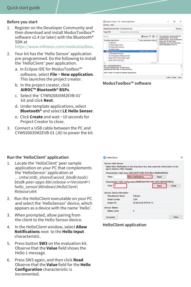 CYW920835M2EVB-01 documentation page 2