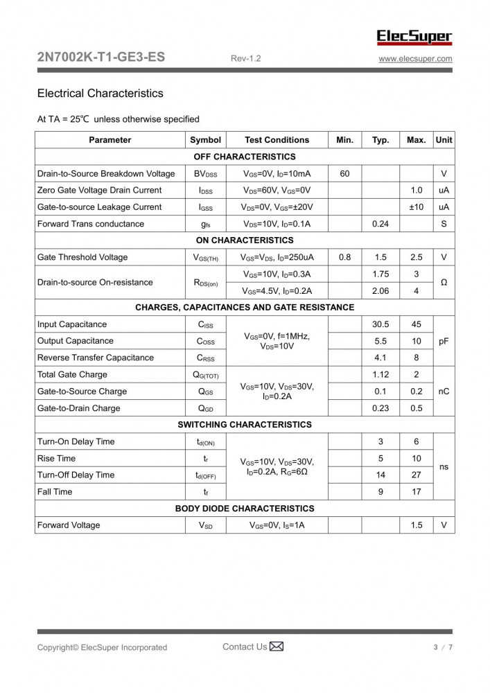 2N7002K-T1-GE3-ES datasheet page 3