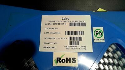 Laird 29F0430-2SR Ferrite Bead Chip for EMI Suppression for sale