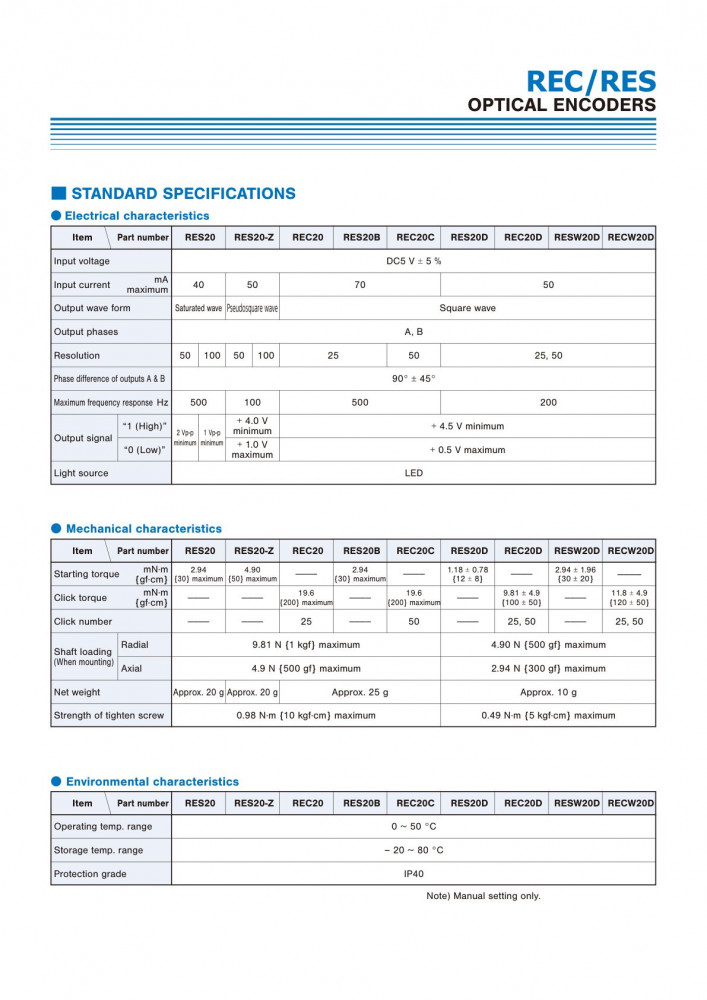 Nidec RES20D technical document page 2