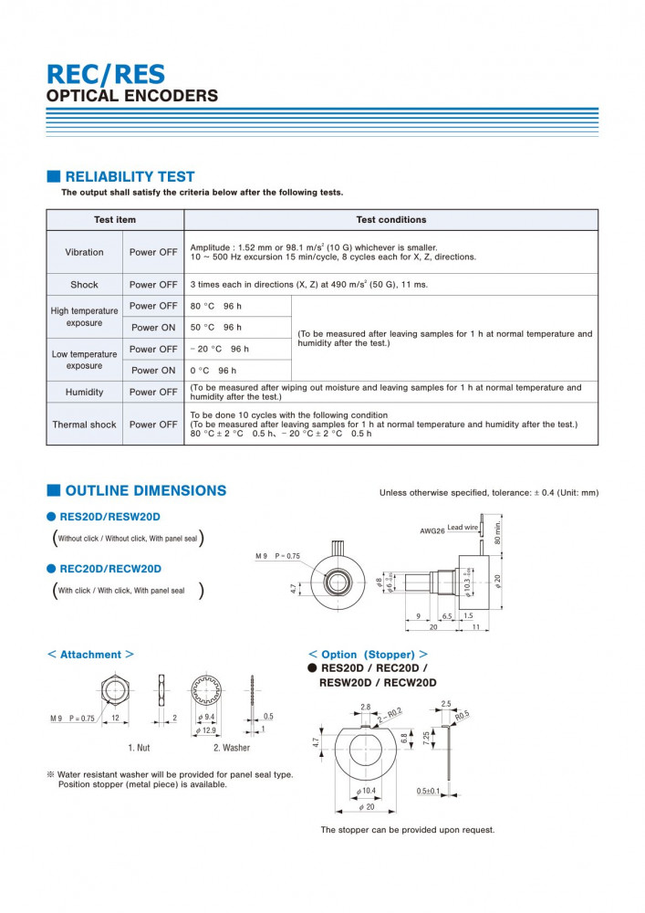 Nidec RES20D technical document page 3