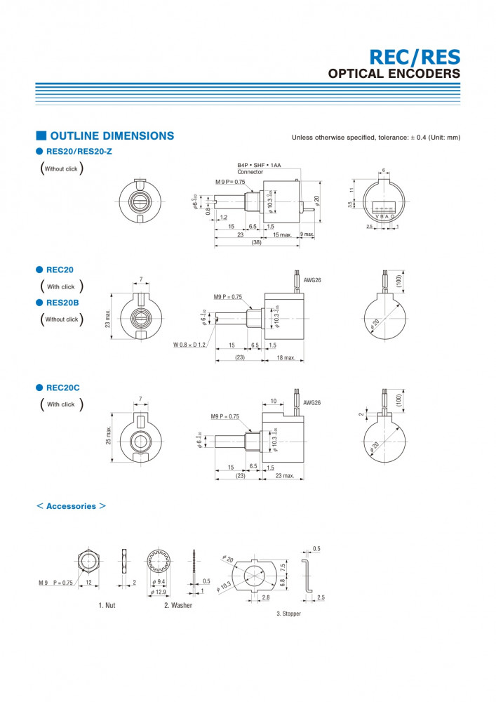 Nidec RES20D technical document page 4