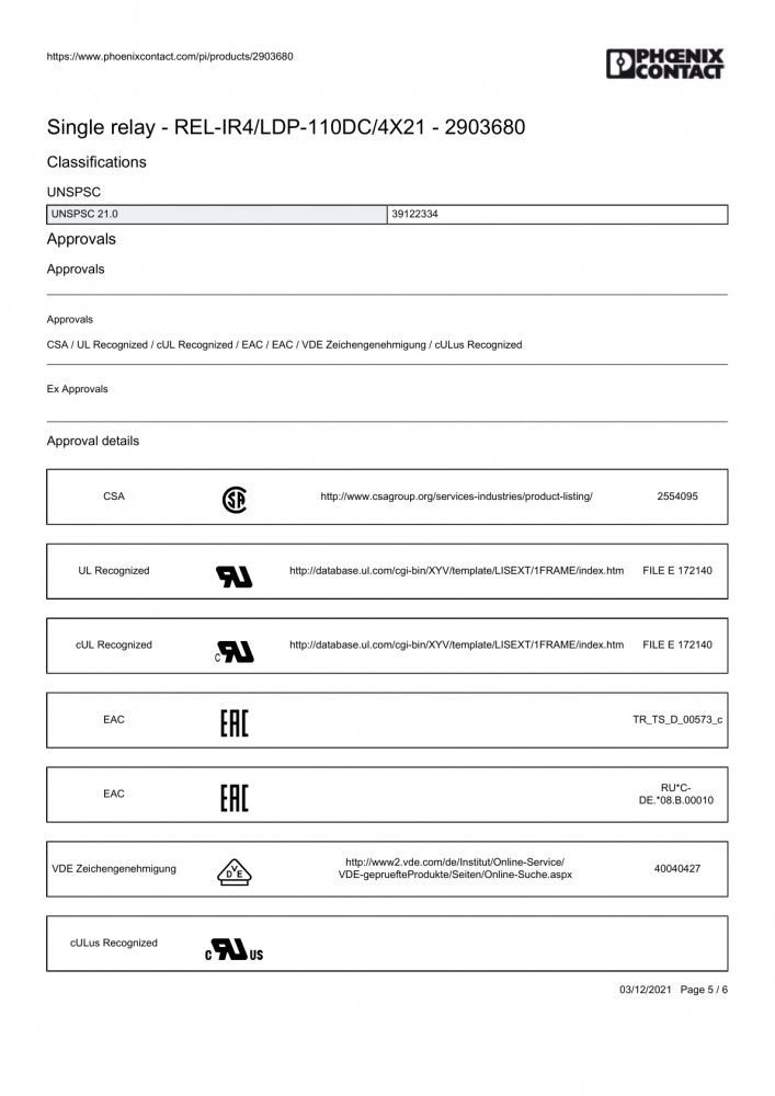 Phoenix Contact 2903680 technical document page 5