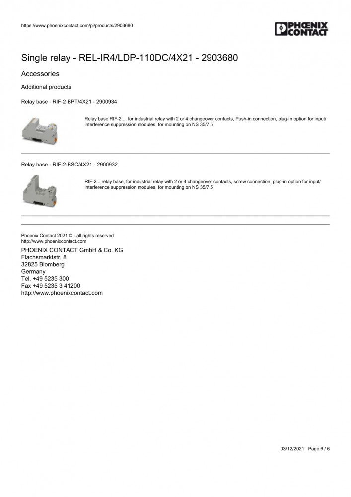 Phoenix Contact 2903680 technical document page 6