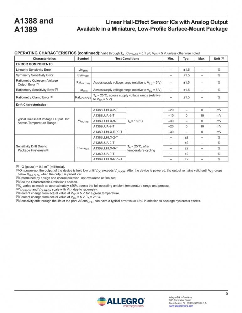 A1388 datasheet page 5