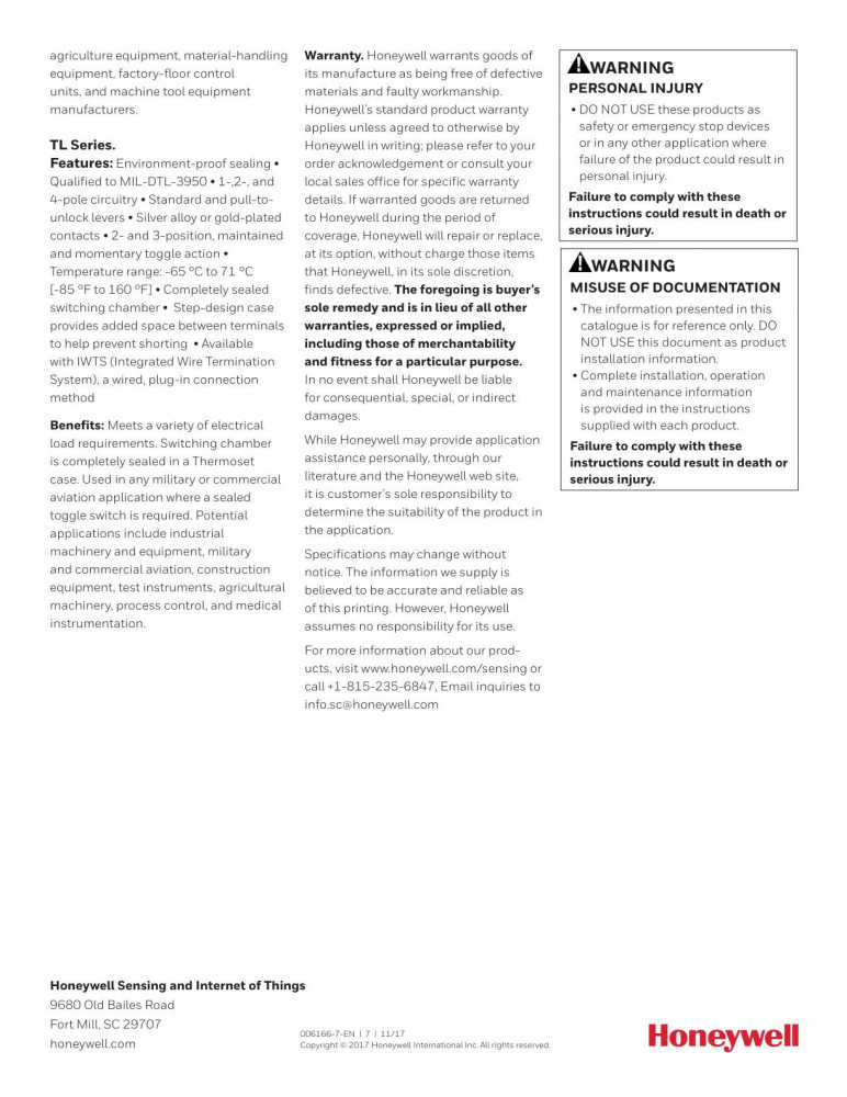 Honeywell technical document page 5