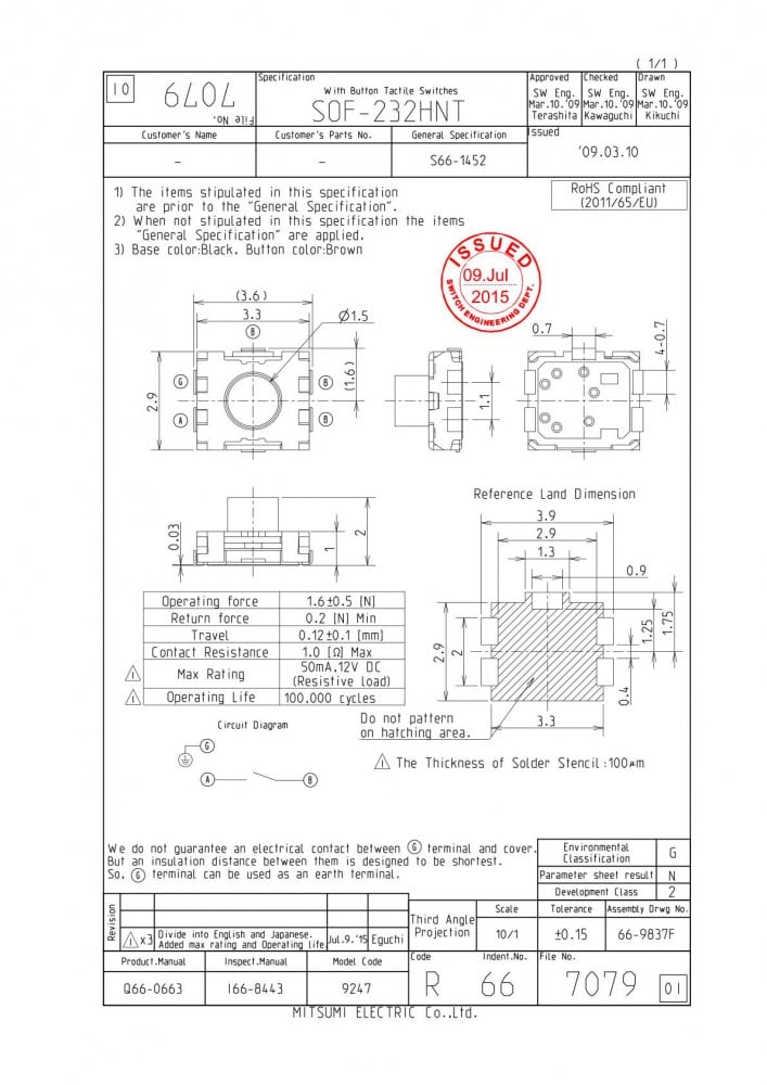 MITSUMI SOF-232HNT specification page 2