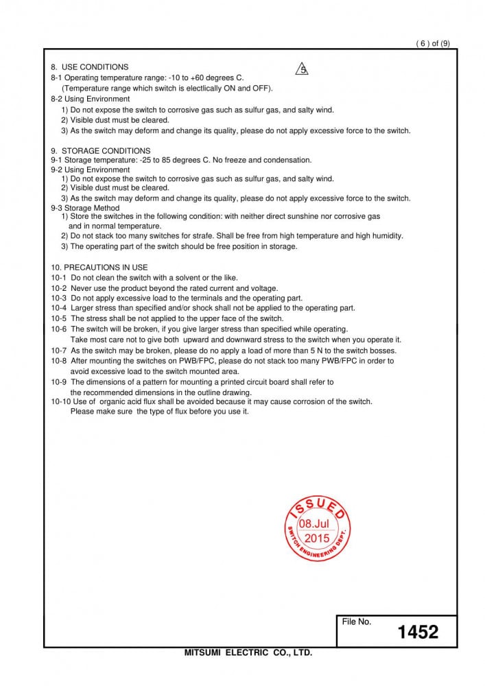 MITSUMI SOF-232HNT specification page 8