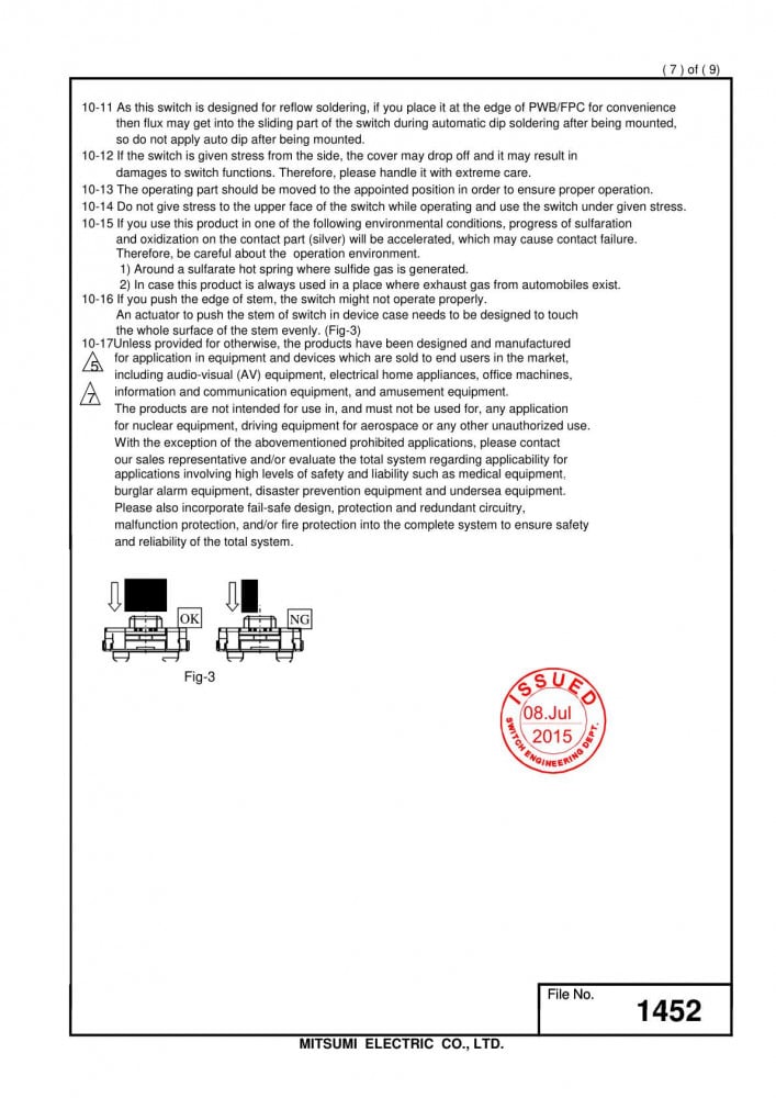 MITSUMI SOF-232HNT specification page 9