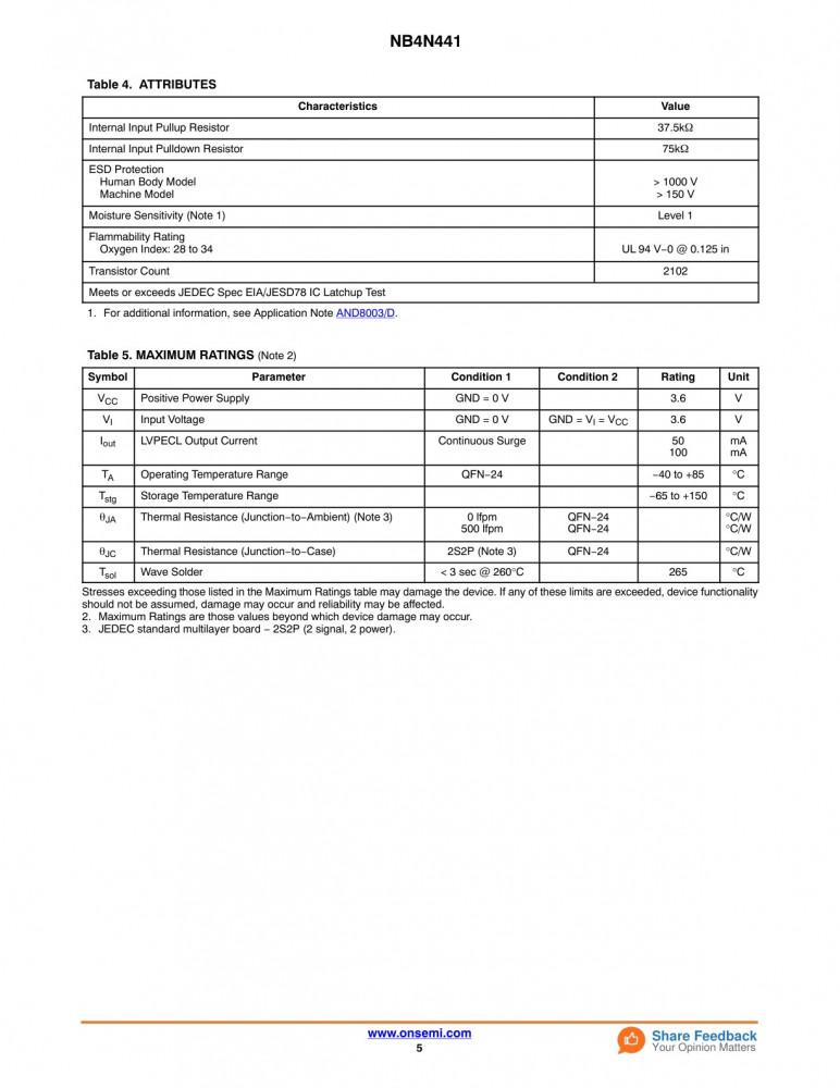 NB4N441 technical document page 5