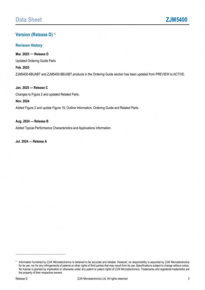 ZJM5400 datasheet page 3