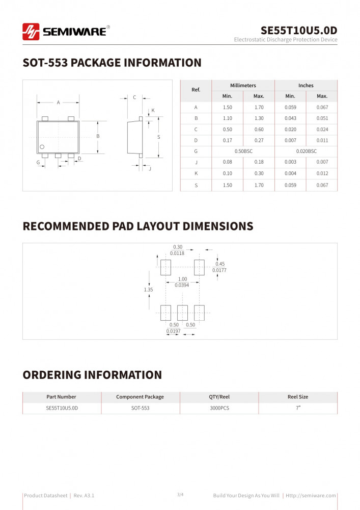 SE55T10U5.0D datasheet page 3