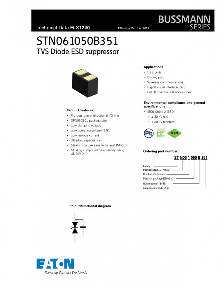 STN061050B351 technical document page 1