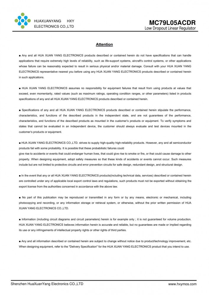 MC79L05ACDR-HXY datasheet page 4