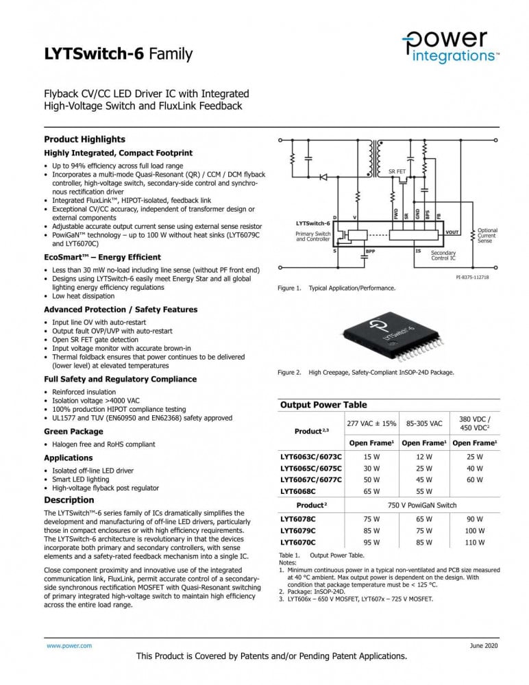 LYT6068C-TL technical document page 1