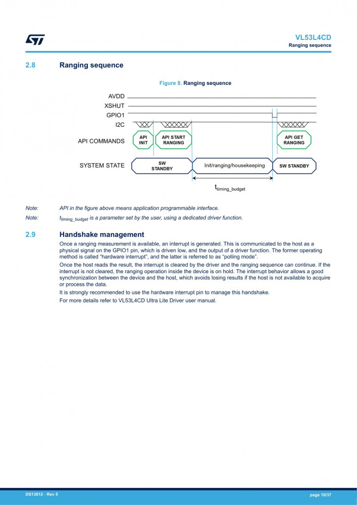 VL53L4CDV0DH/1 technical document page 10