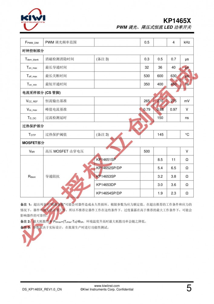 KP14651SPA datasheet page 5