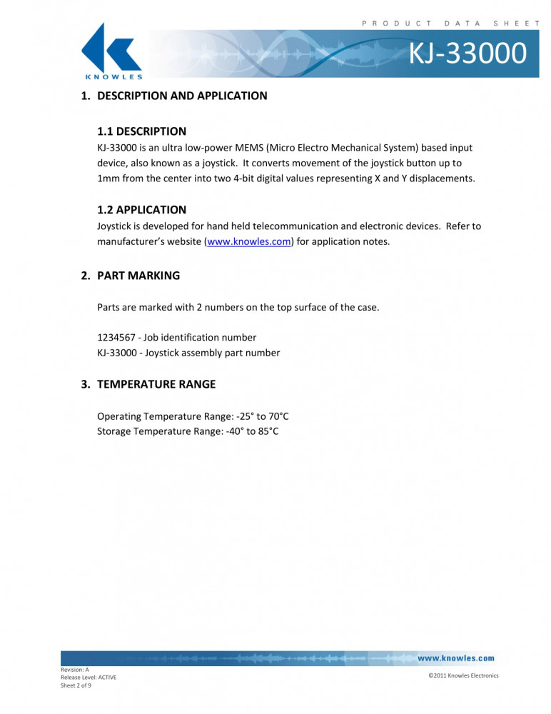 KJ-33000-004 datasheet page 2