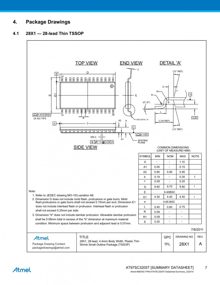 AT97SC3205T technical document page 7