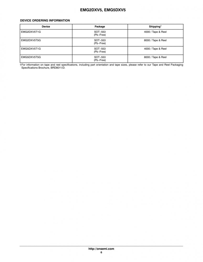 EMG2DXV5T5G datasheet page 6