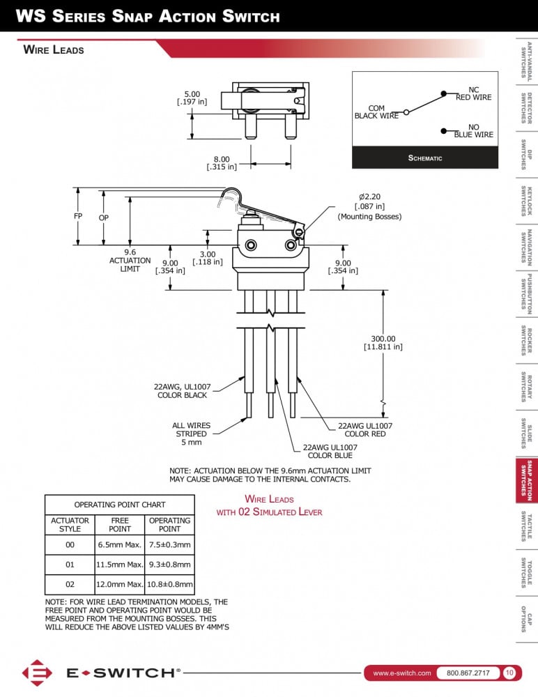 WS Series datasheet page 10